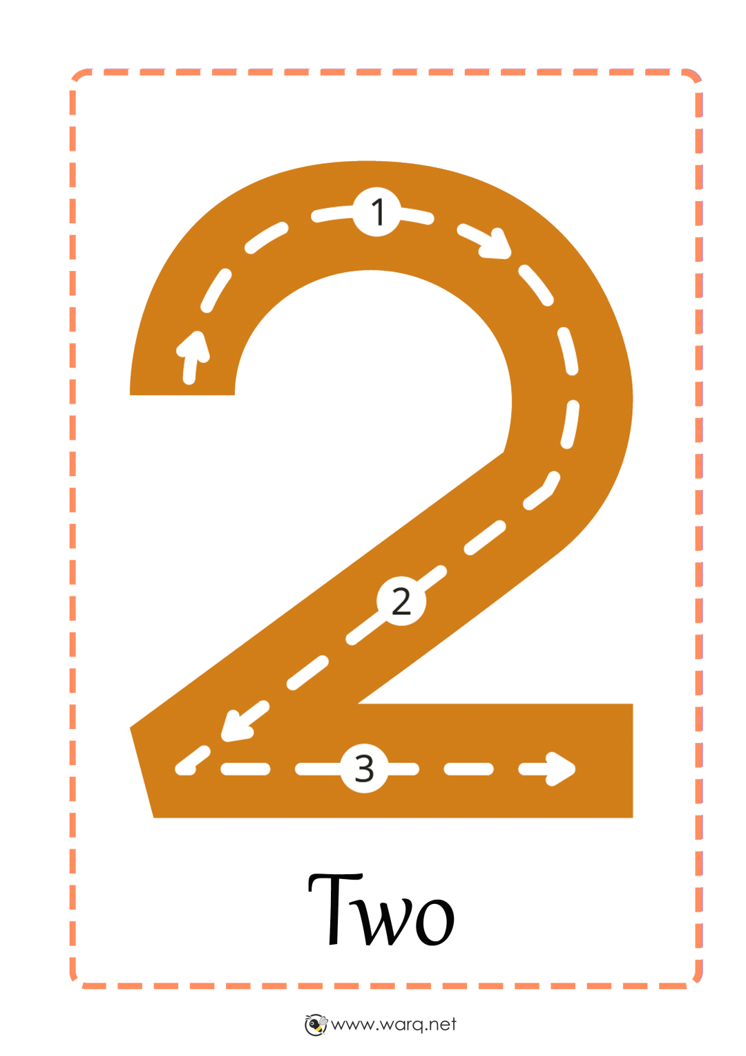 Number Tracing Flashcards pdf - منصة ورق التعليمية
