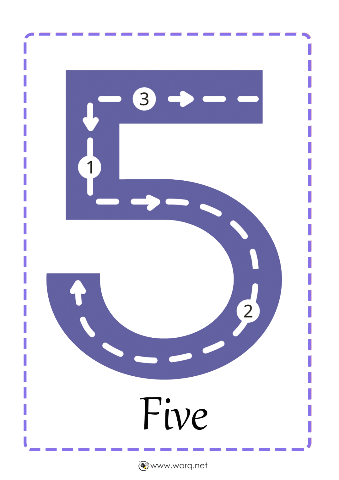 Number Tracing Flashcards pdf - منصة ورق التعليمية