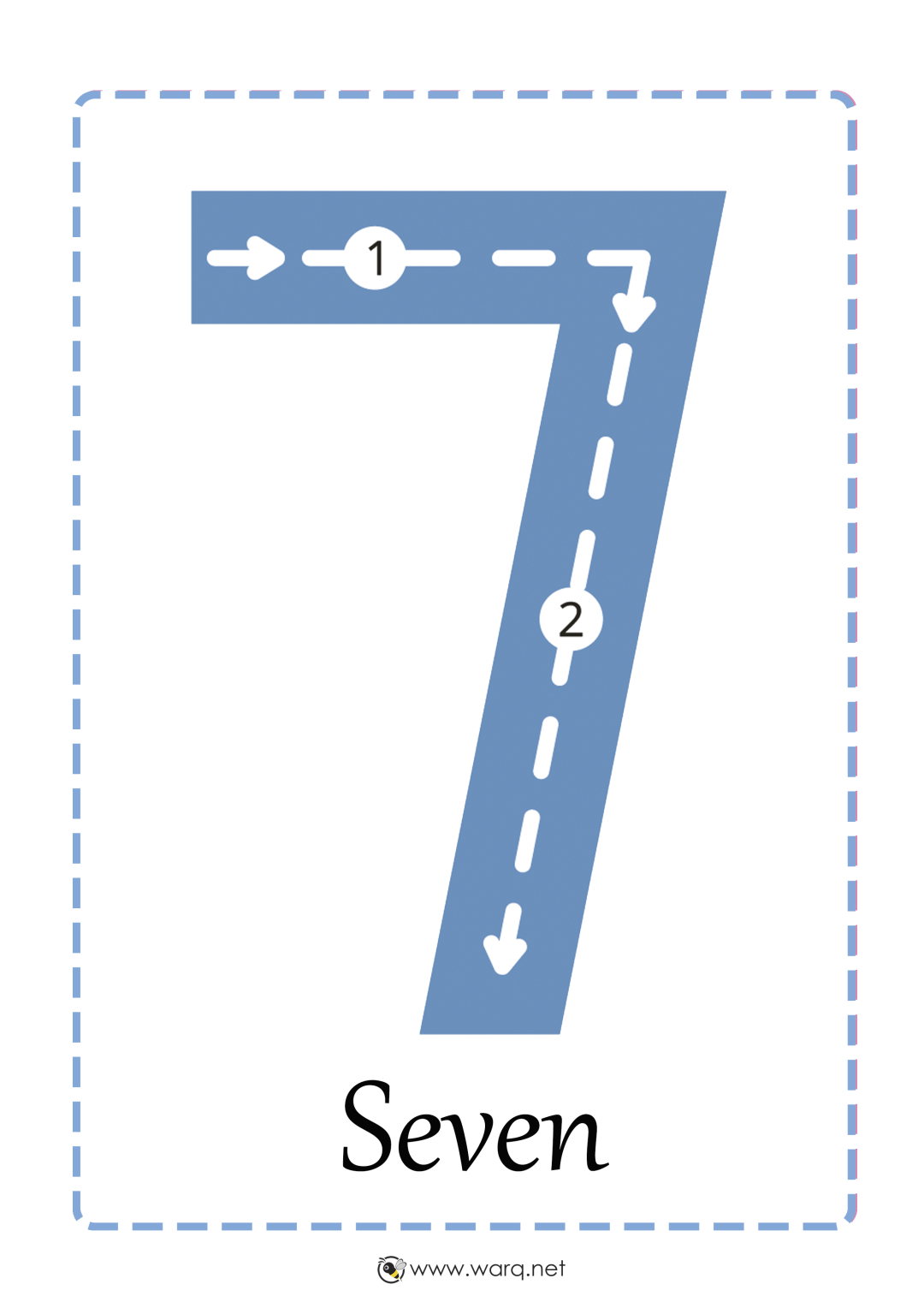 Number Tracing Flashcards pdf - منصة ورق التعليمية