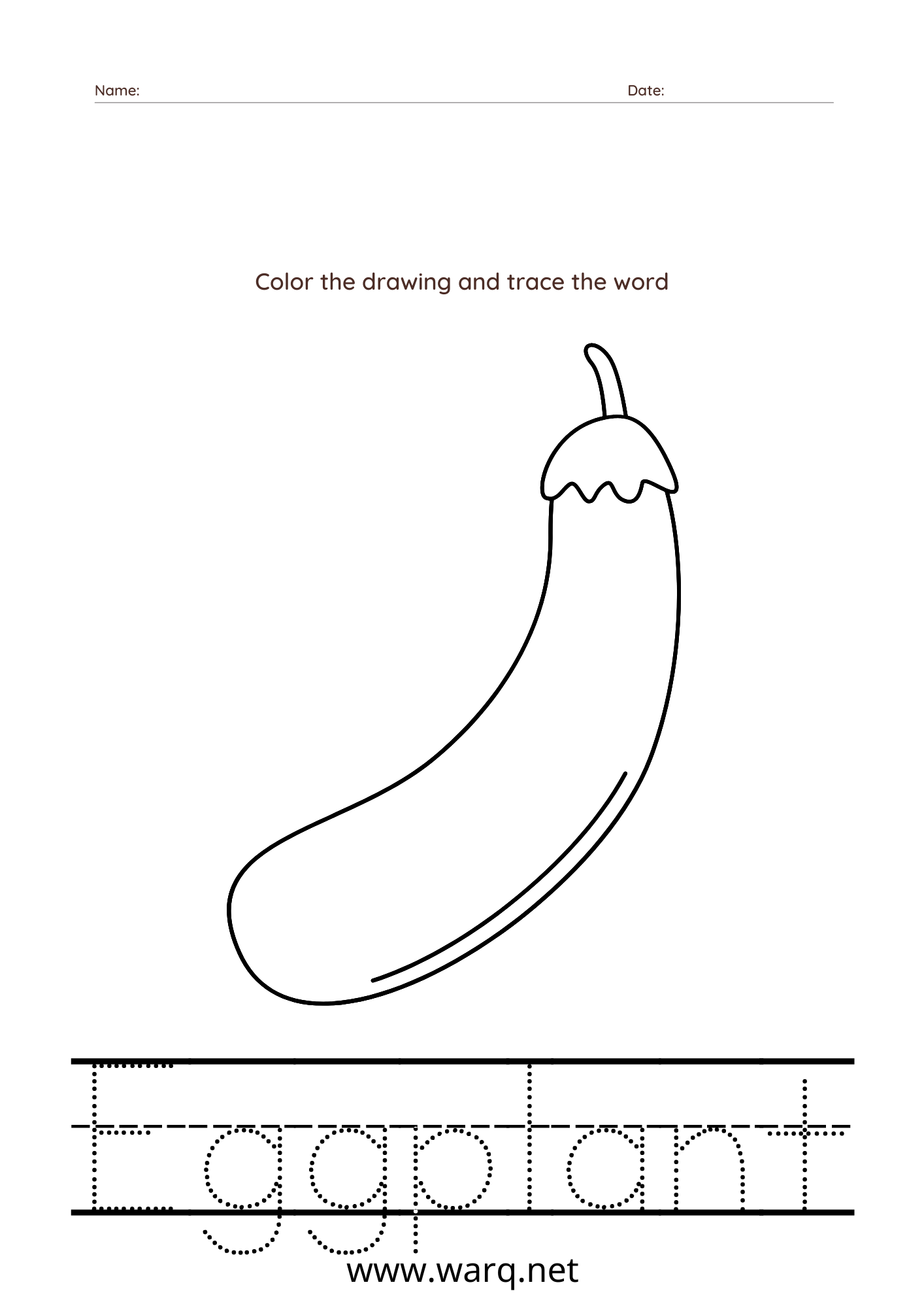 Color And Trace Alphabet Worksheet - منصة ورق التعليمية