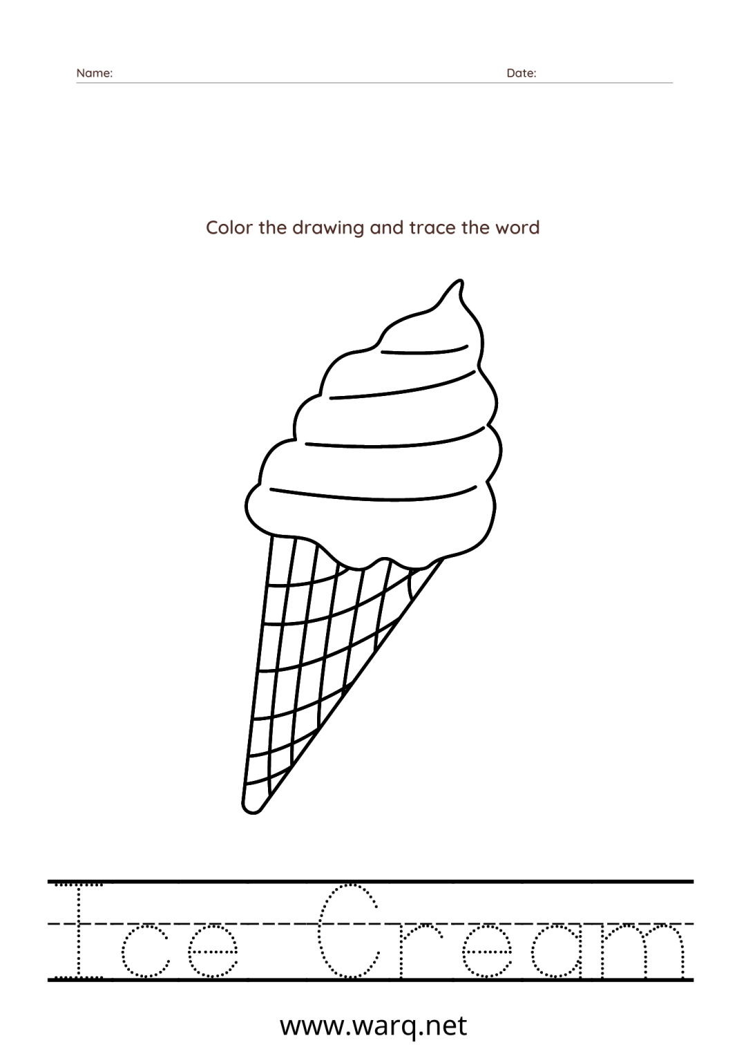 Color And Trace Alphabet Worksheet - منصة ورق التعليمية