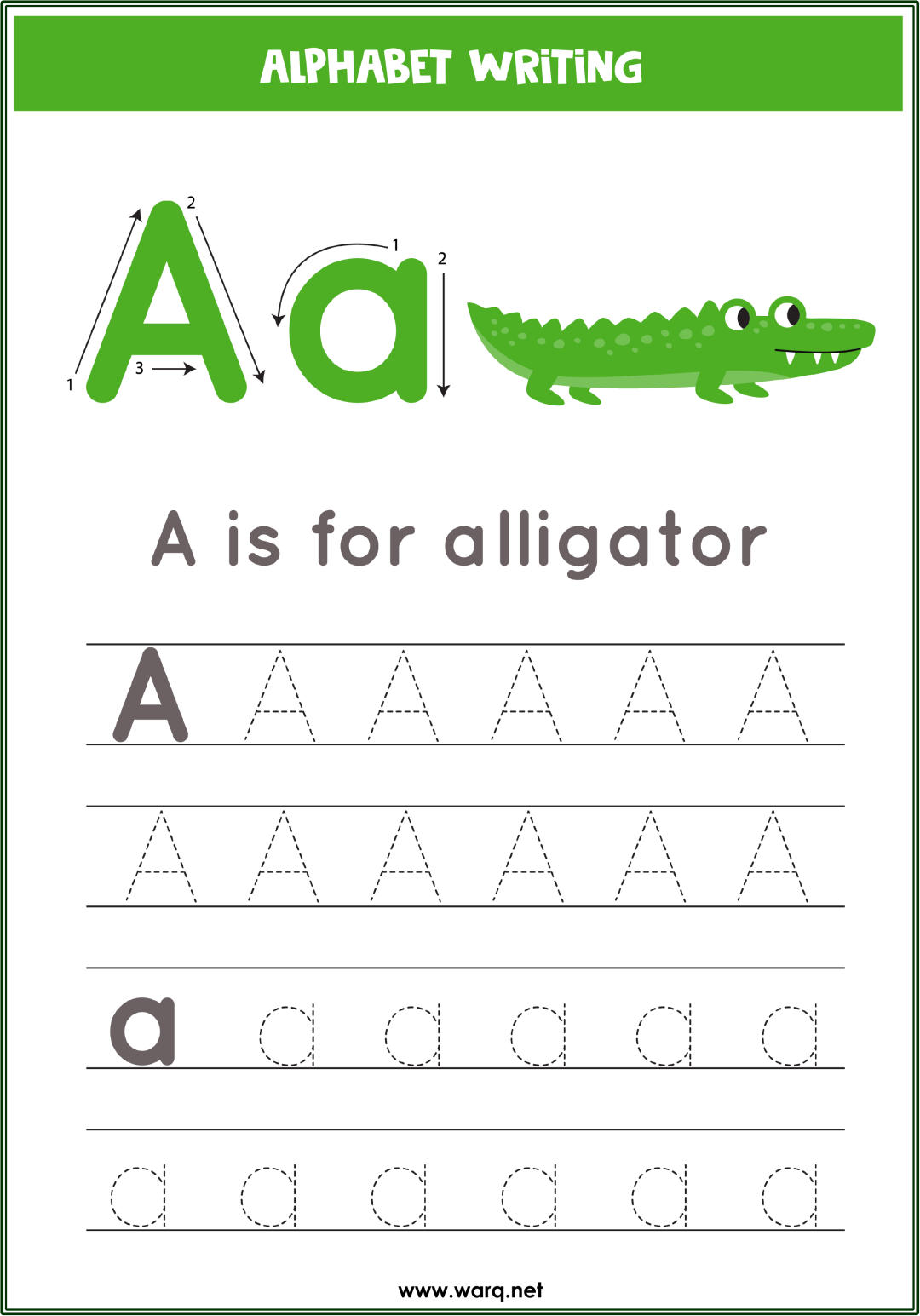 Letter A Worksheets Printable - منصة ورق التعليمية